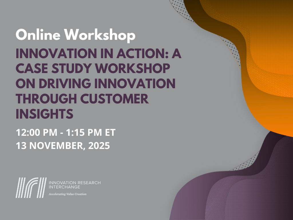 IRI Workshop: Innovation in Action: A Case Study Workshop on Driving ...